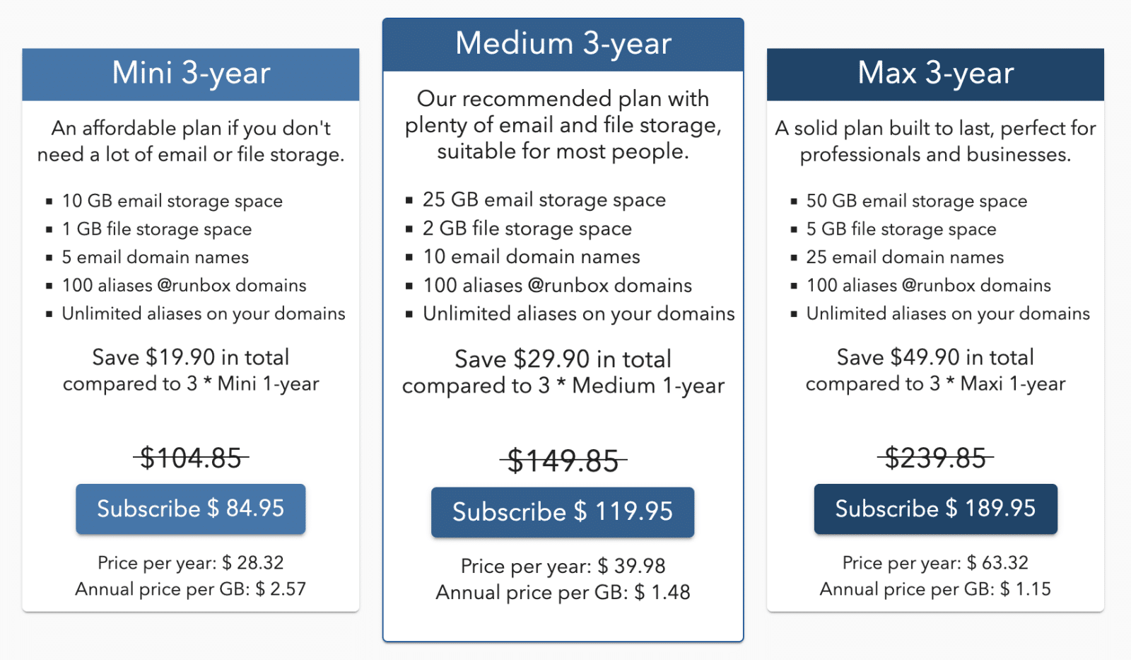 Runbox Introduces New Affordable 3-Year Price Plans - Runbox Blog