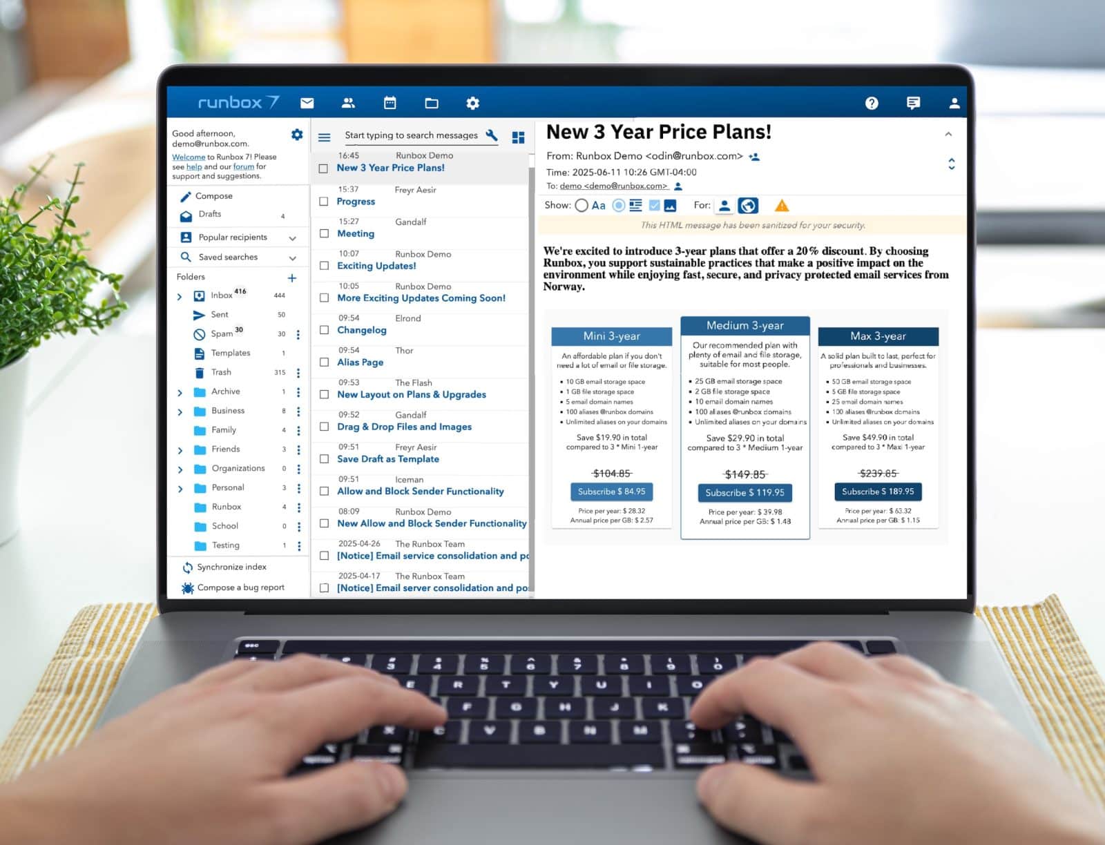 Runbox Introduces New Affordable 3-Year Price Plans - Runbox Blog